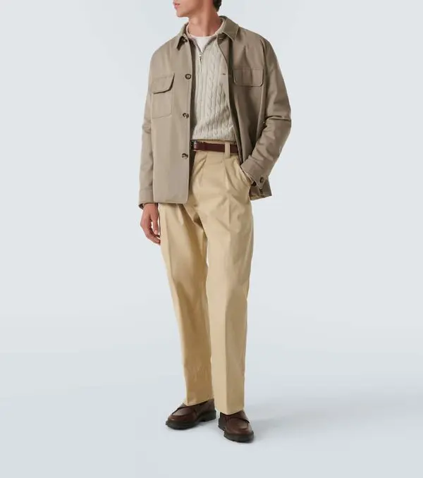 Loro Piana Mezzocollo Treccia Cashmere Sweater - Neutrals