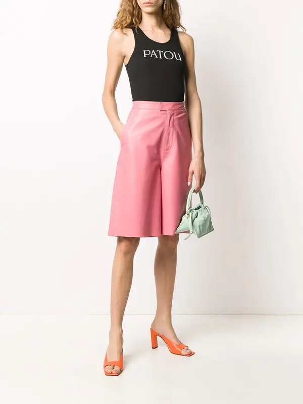 PATOU Logo-print Jersey Tank Top - Black