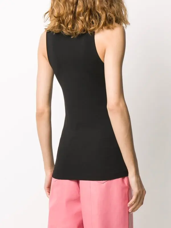 PATOU Logo-print Jersey Tank Top - Black