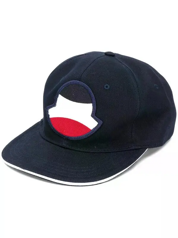 Moncler Logo Patch Cap - Blue