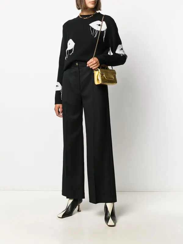 PATOU Iconic Virgin Wool Trousers - Black