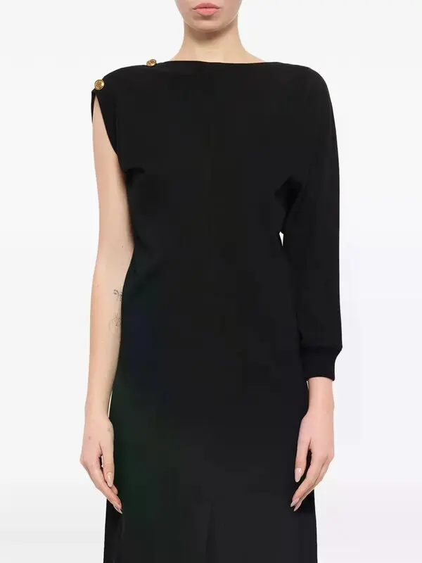 Givenchy Ribbed One-sleeve Dress - Black