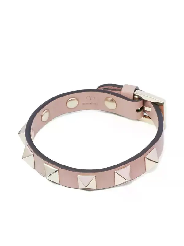 Valentino Garavani Rockstud Leather Bracelet - Neutrals
