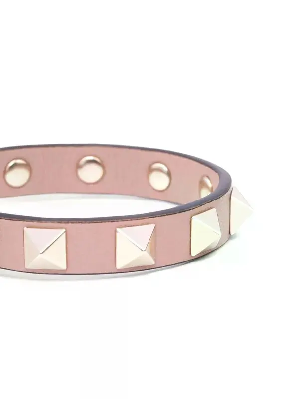 Valentino Garavani Rockstud Leather Bracelet - Neutrals
