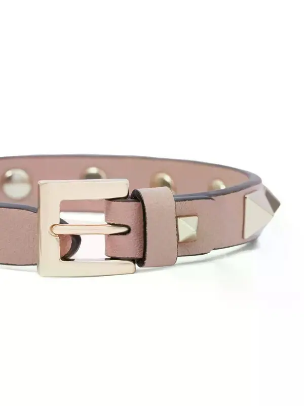 Valentino Garavani Rockstud Leather Bracelet - Neutrals