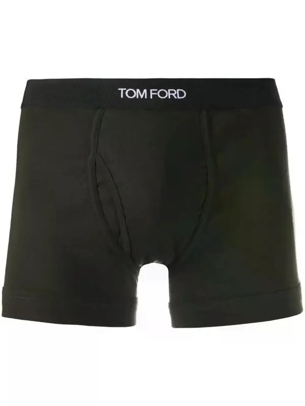 TOM FORD Logo Waistband Boxers - Green