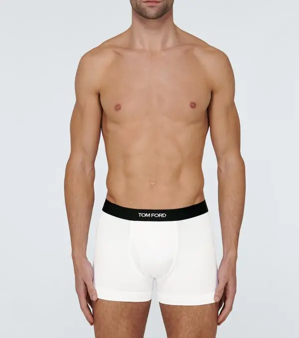 TOM FORD Stretch-cotton Boxer Briefs - White