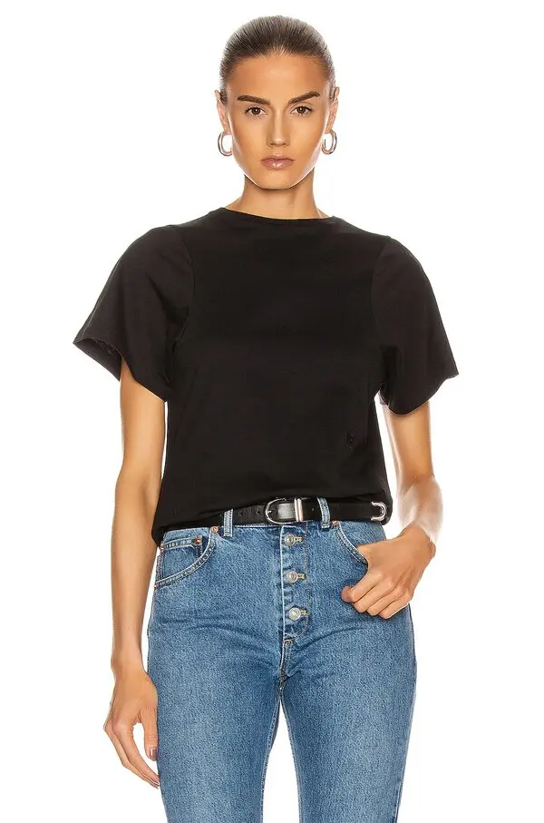 TOTEME Curved Seam Tee - Black