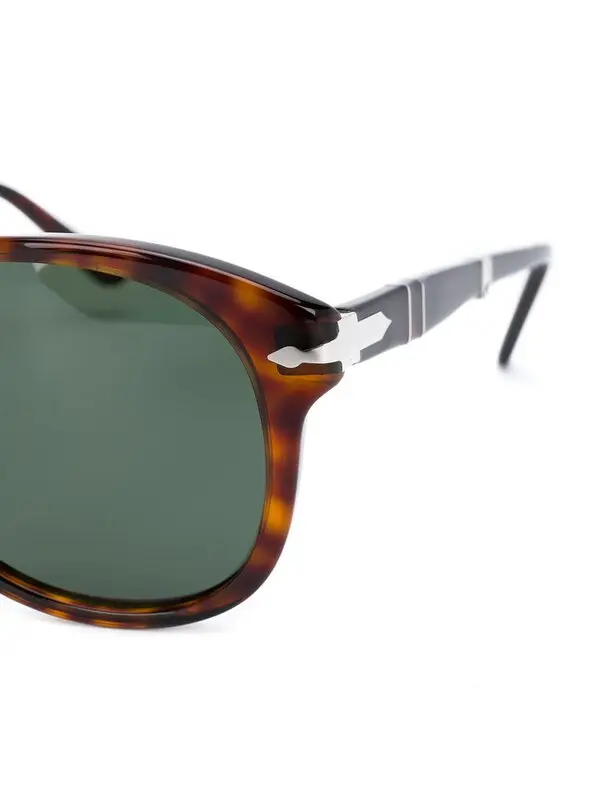 Persol Tortoiseshell Round Frame Sunglasses