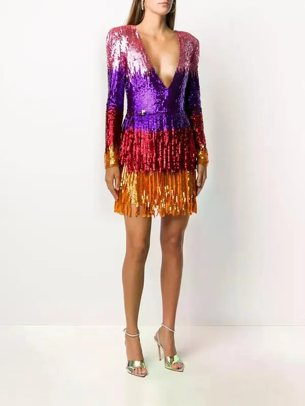 Philipp Plein Colour-block Mini Dress - Pink