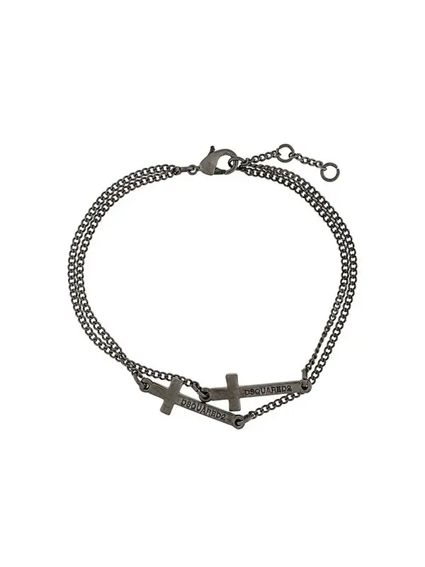 Dsquared2 Double Cross Bracelet - Silver