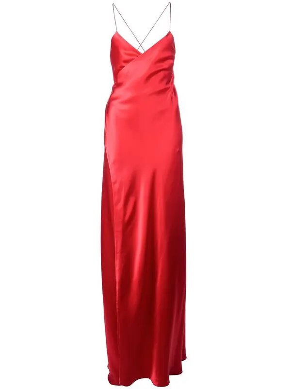 Michelle Mason Strappy Wrap Gown