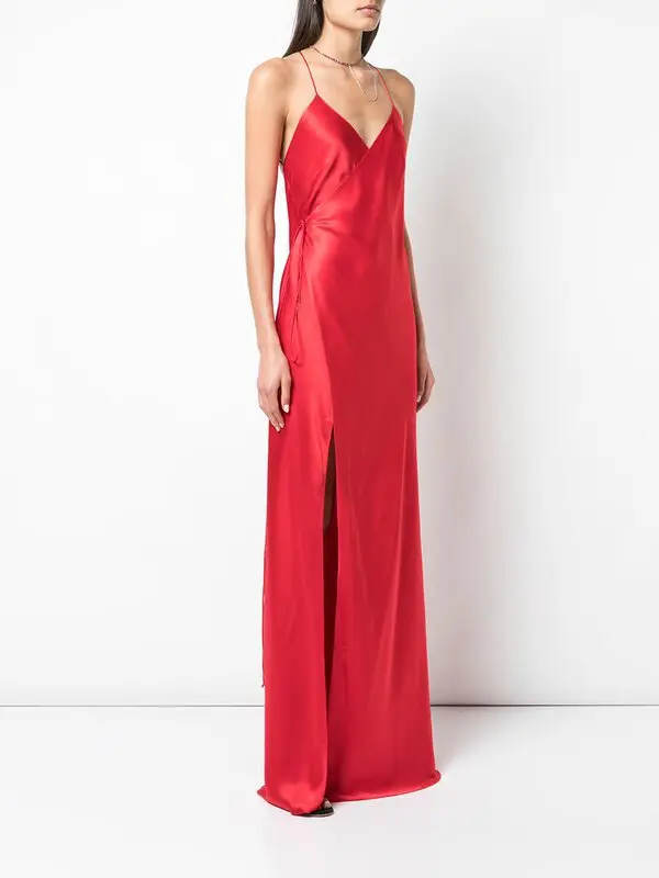 Michelle Mason Strappy Wrap Gown