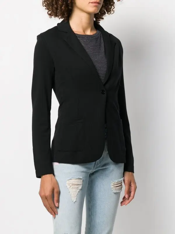Majestic Filatures Americana Ribbed Blazer - Black