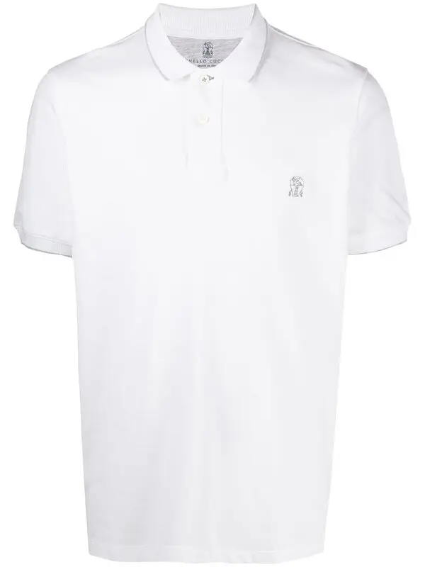 Brunello Cucinelli Logo-embroidered Polo Shirt