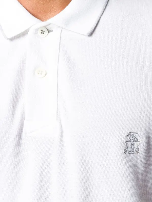 Brunello Cucinelli Logo-embroidered Polo Shirt