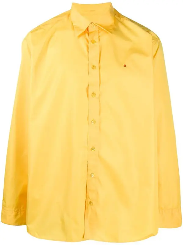 Raf Simons Embroidered Logo Buttoned Shirt