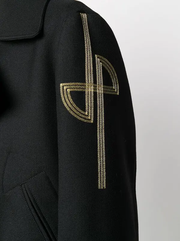 PATOU Logo-embroidered Wool Pea Coat