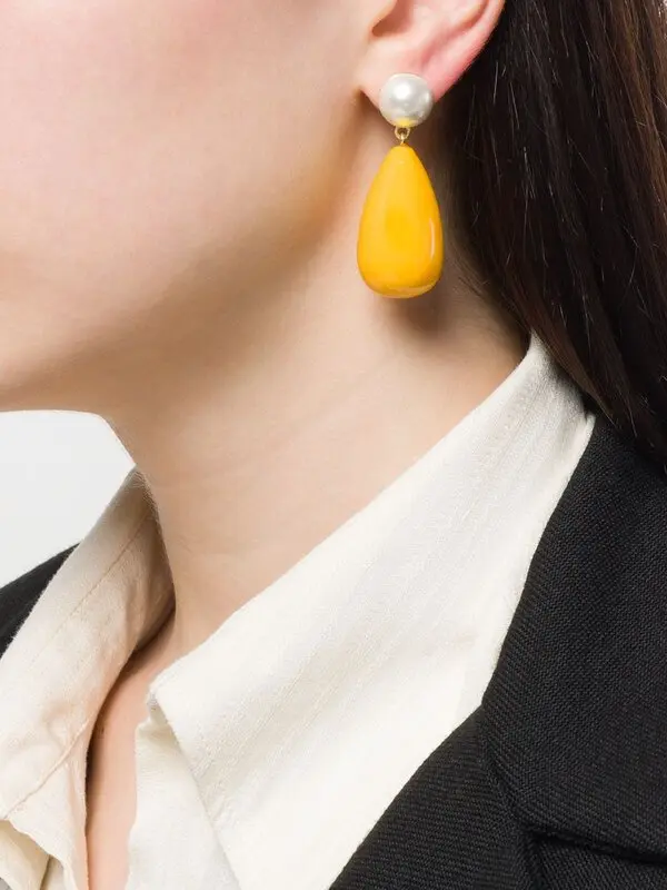 ESHVI Teardrop Earrings - Yellow