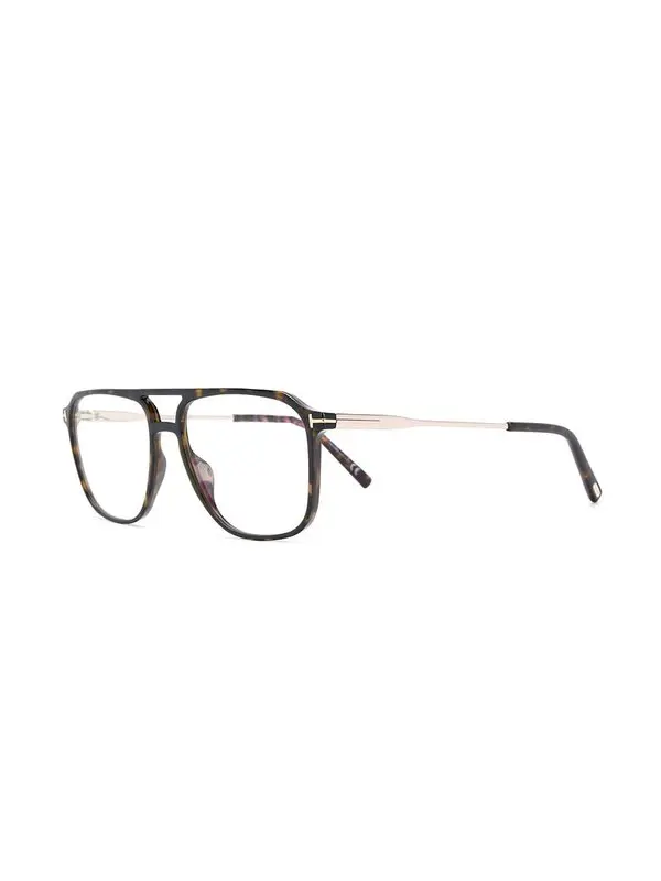 TOM FORD Tortoiseshell Pilot-frame Glasses - Brown