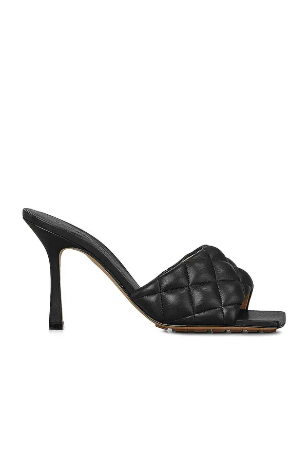 Bottega Veneta Leather Quilted Mules - Black
