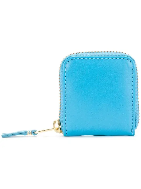 Comme Des Garçons Zip-around Leather Wallet - Blue