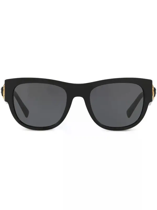 Versace Medusa Medallion Square Frame Sunglasses - Black