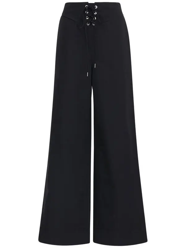 DION LEE Cotton & Nylon Wide Leg Pants