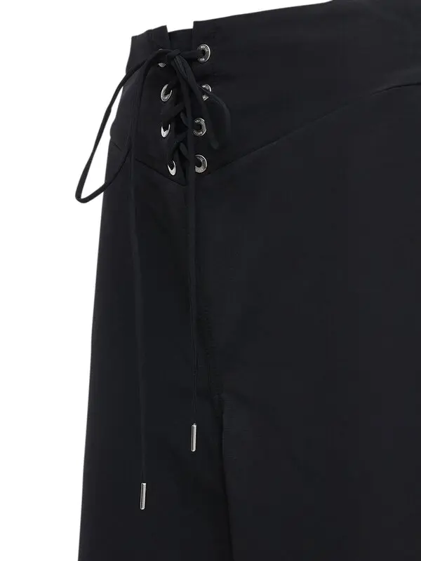 DION LEE Cotton & Nylon Wide Leg Pants