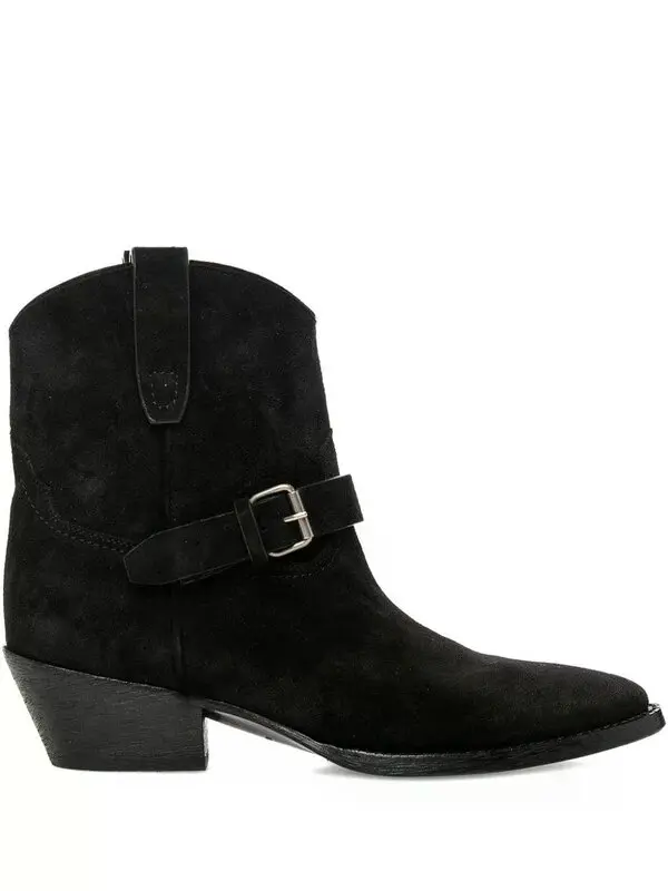 Saint Laurent West Buckled Boots