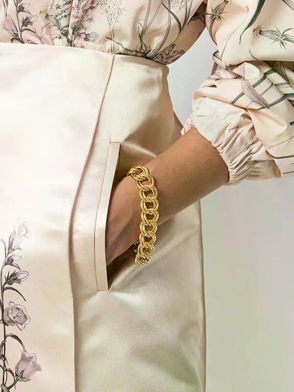 Givenchy 1980s Double Chain Link Bracelet