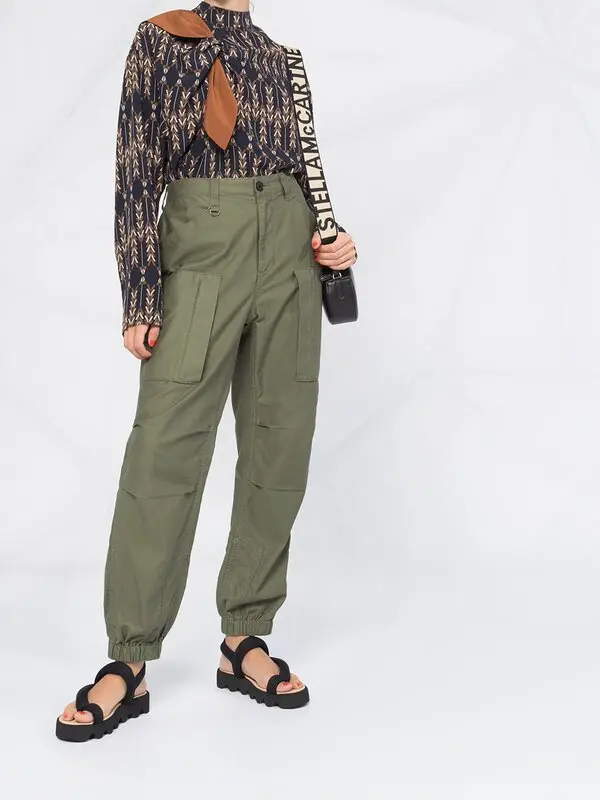 Stella McCartney Zadie Knotted High Neck Blouse