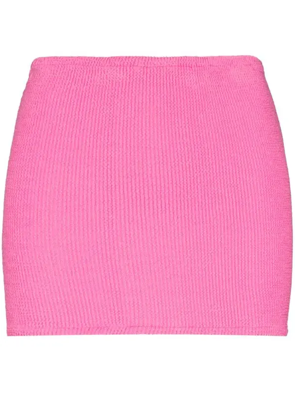 Hunza G Crinkled-effect Mini Skirt - Pink