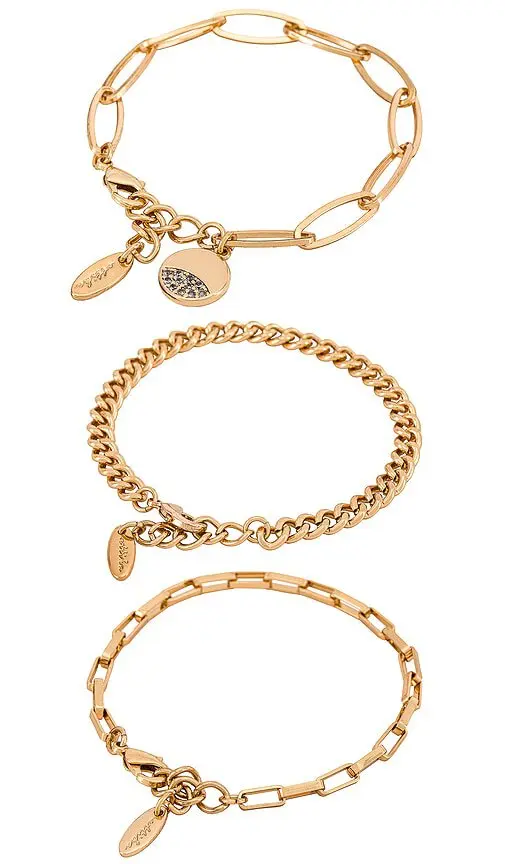 Ettika Metallic Chain Bracelet Set
