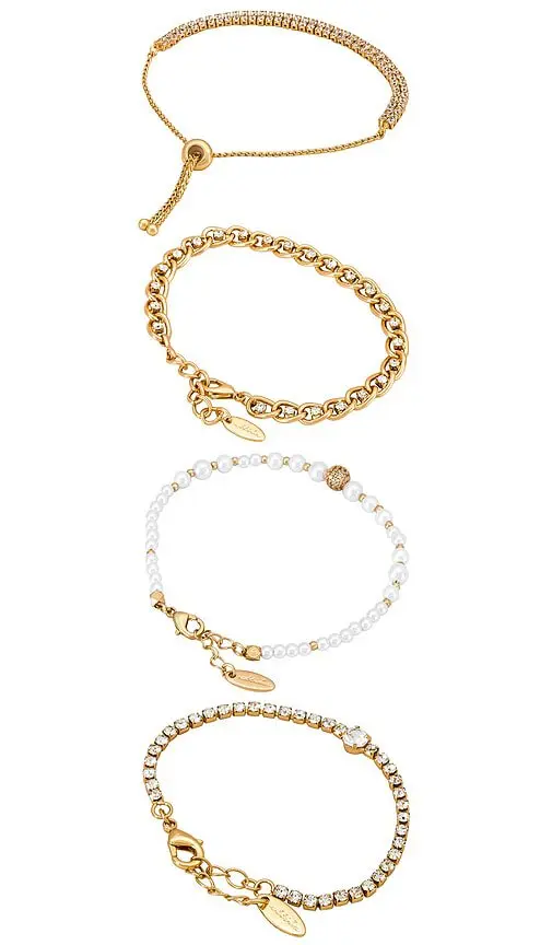 Ettika Metallic Chain Bracelet Set