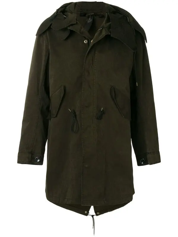 TEN C Hooded Coat - Green