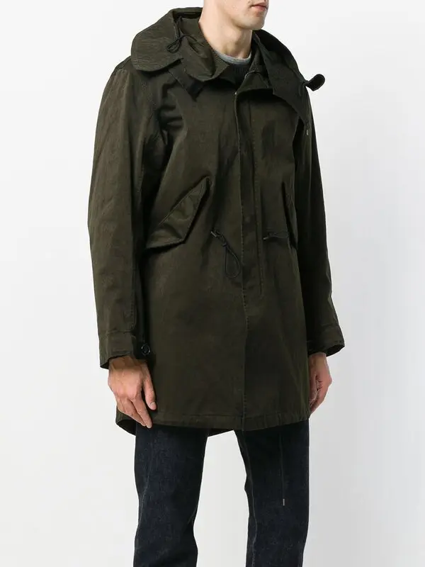TEN C Hooded Coat - Green