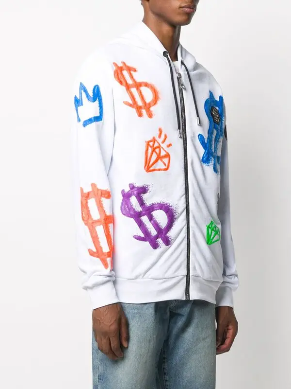 Philipp Plein Hooded Jacket - White