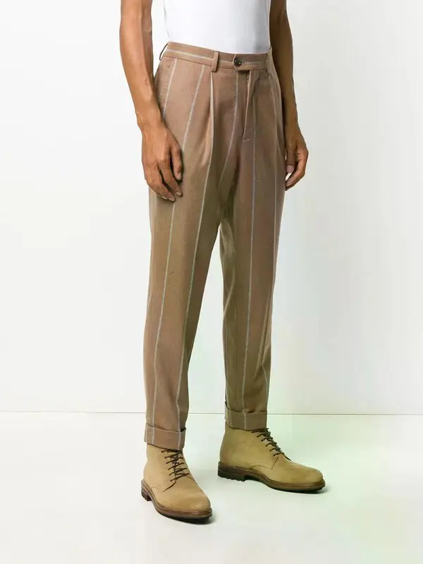 Brunello Cucinelli Stripe Tapered Trousers