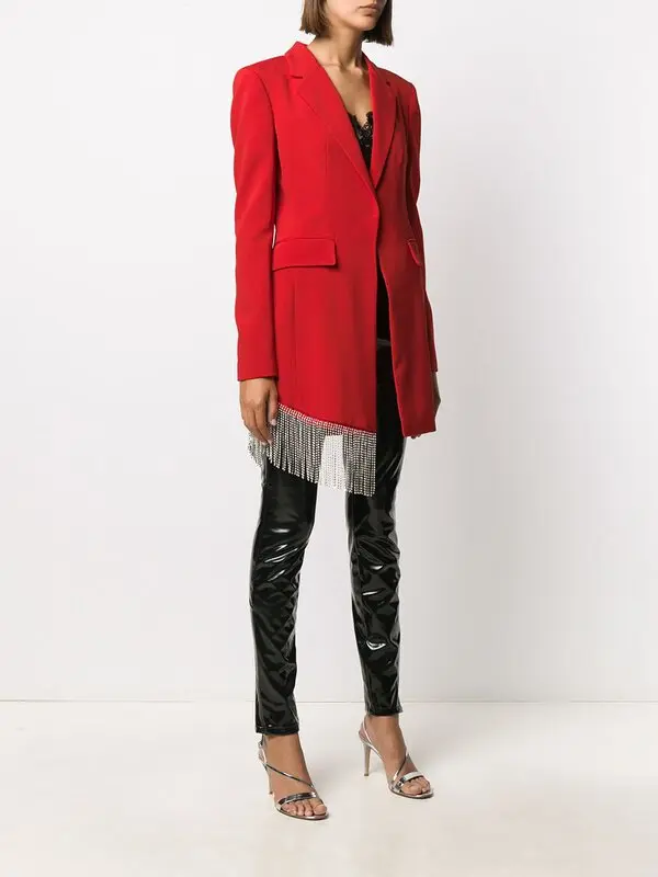 Philipp Plein Crystal Fringe Blazer