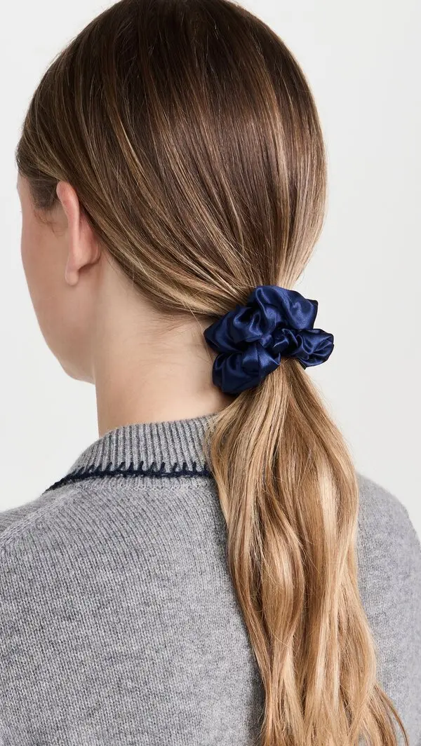 Slip Large Silk Scrunchie Set Of 3 - Midnight