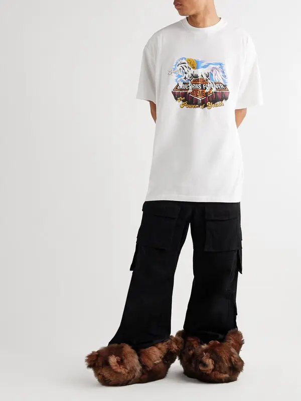 Vetements Hug Me Bear Shearling Slippers