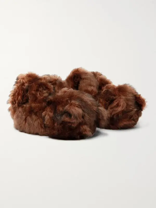 Vetements Hug Me Bear Shearling Slippers