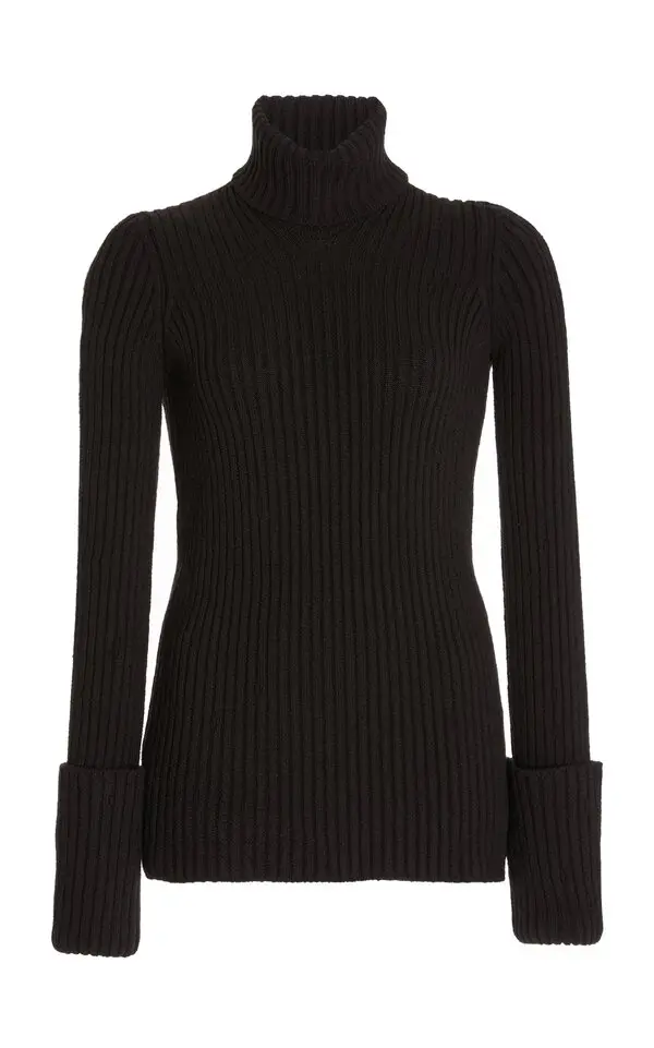 Bottega Veneta Ribbed-knit Wool Turtleneck Sweater - Brown