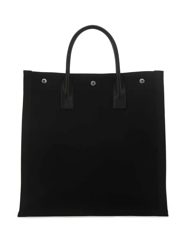 Saint Laurent Rive Gauche Canvas Tote Bag - Black