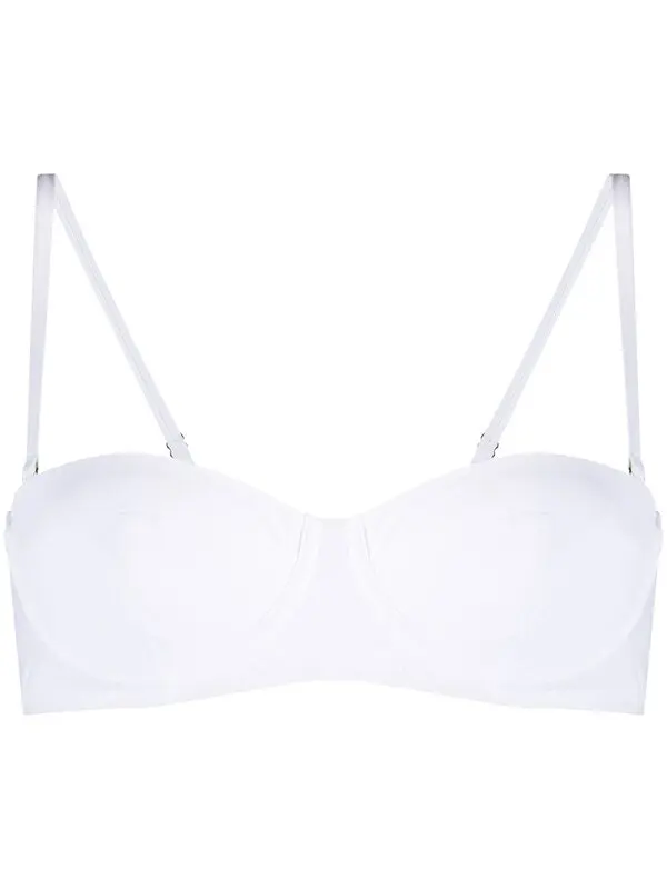 Dolce & Gabbana Bustier Bikini Top - White