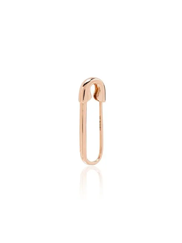ANITA KO 18kt Rose Gold Safety Pin Earring - Pink