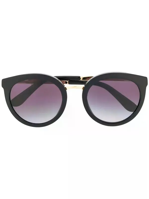 Dolce & Gabbana Round Frame Sunglasses - Black