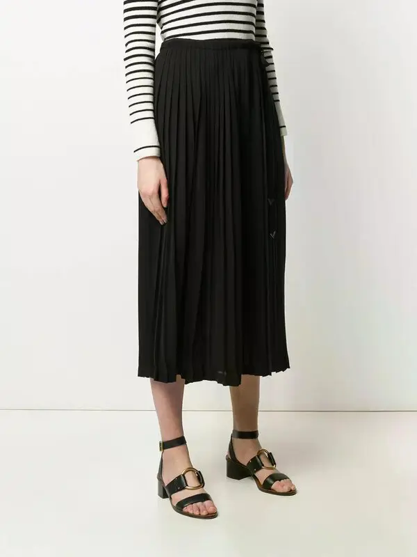 Valentino Garavani Pleated Midi Skirt
