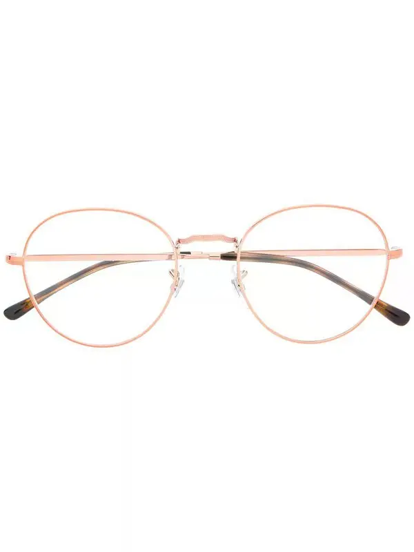 Ray-ban Slim Round Frame Glasses - Gold